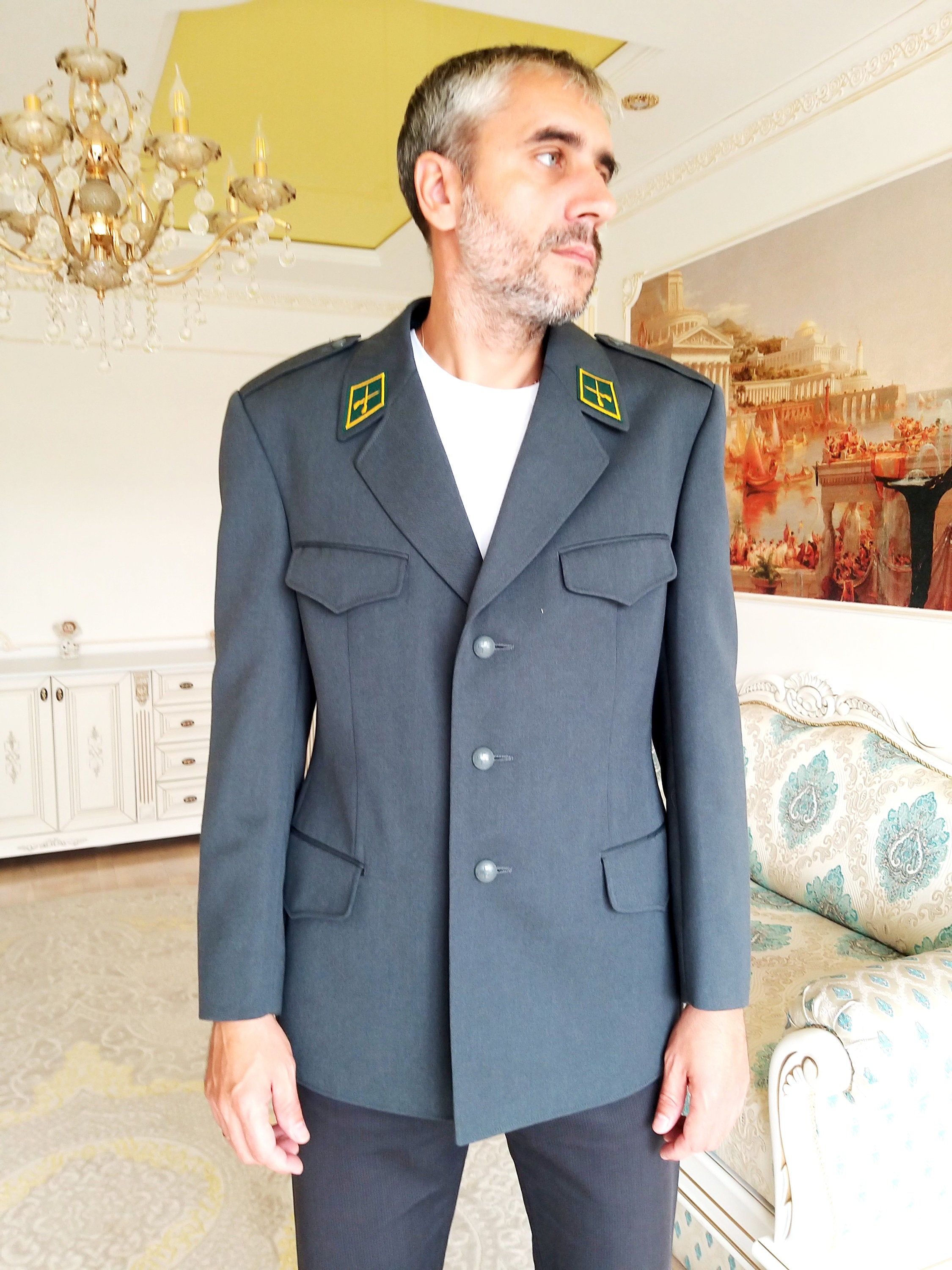 80s Military Clothing Mens Military Jacket L Military Uniform - Etsy