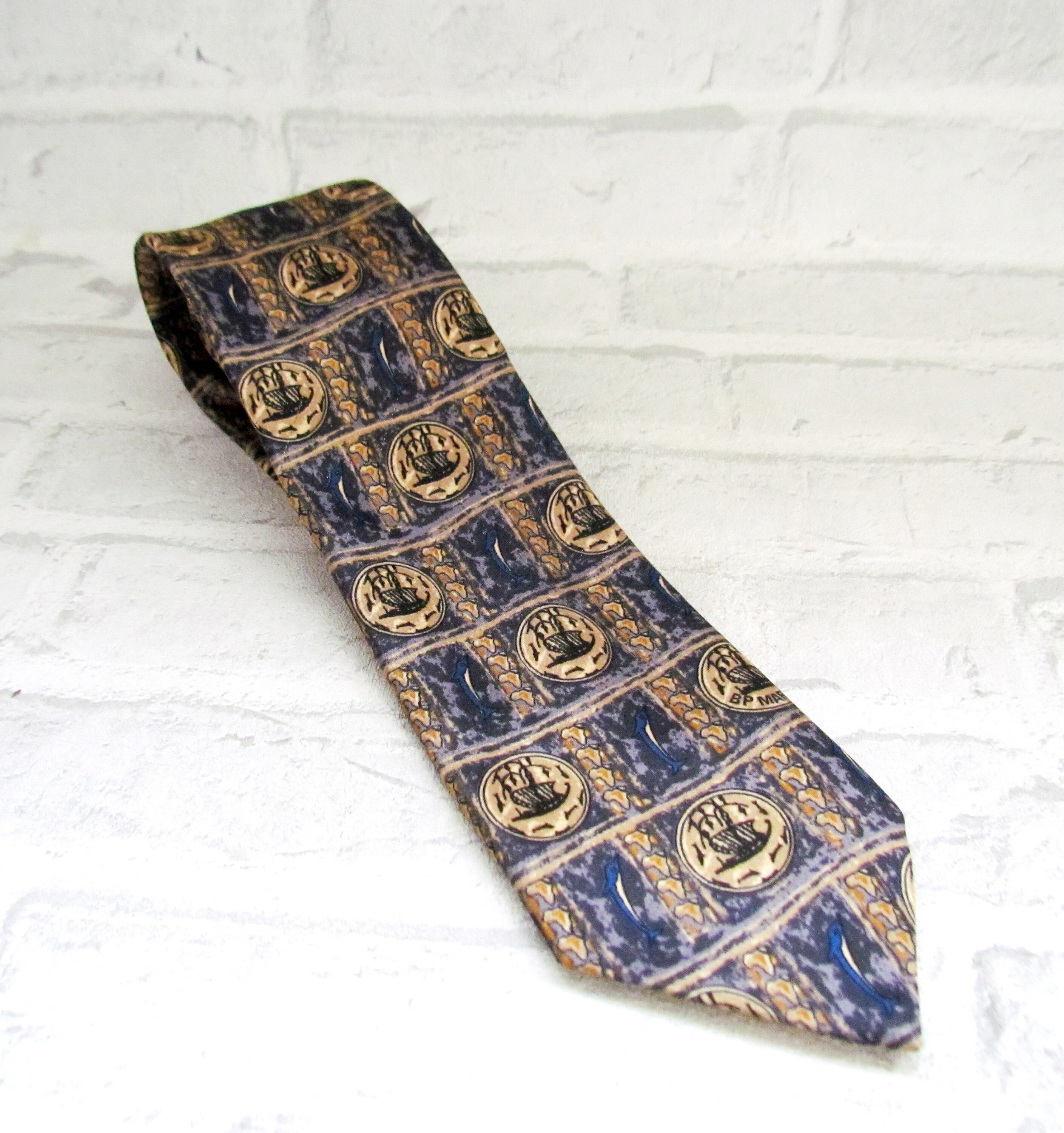 Sailor Gift Silk Tie Silk Necktie Ship Print Ship Necktie Ship - Etsy