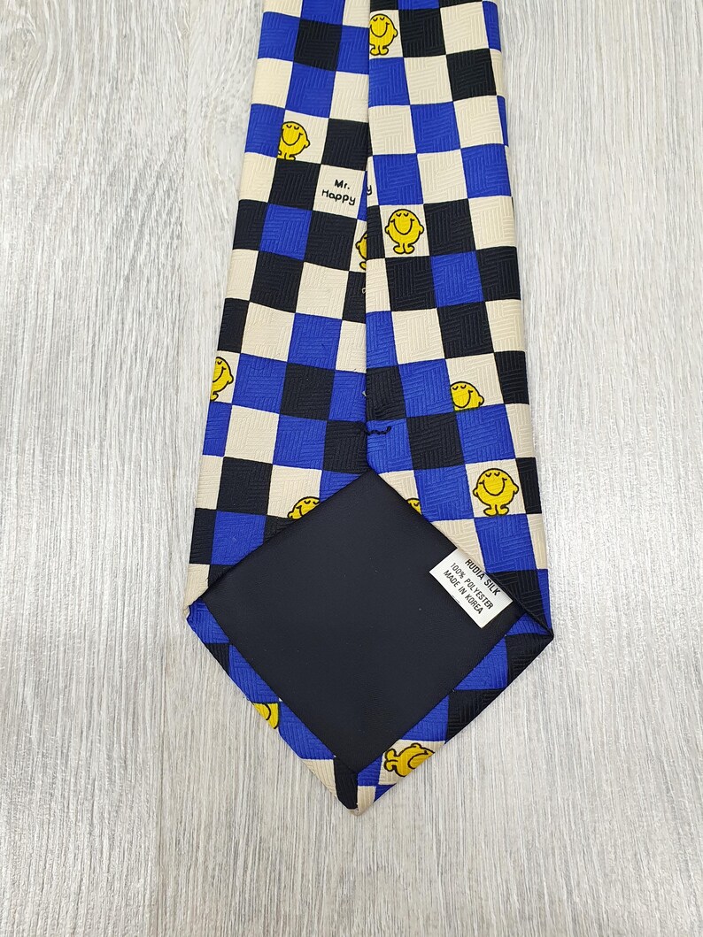 Vintage Mr Men Little Miss Mr Happy Collectible Tie Novelty Mens ...