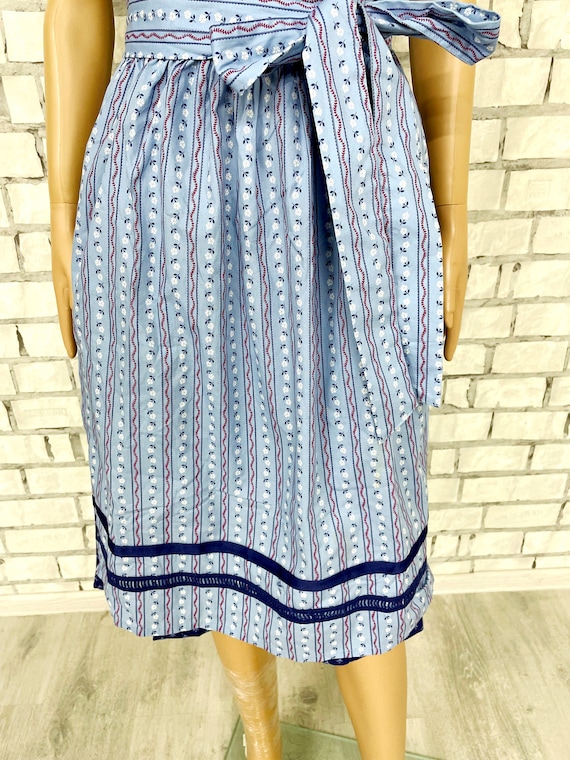 Blue floral Dirndl Dress M Oktoberfest Clothing bava… - Gem