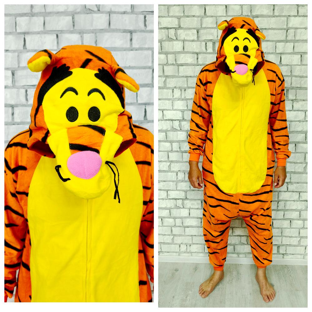 Tigger Costume Tiger Kigurumi ADULT Cosplay Tiger Costume Halloween ...