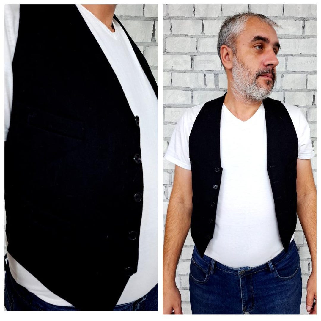Black Vest S Groom Vest Wedding Vest Suit Vest Mens Vest Groomsman Gift ...