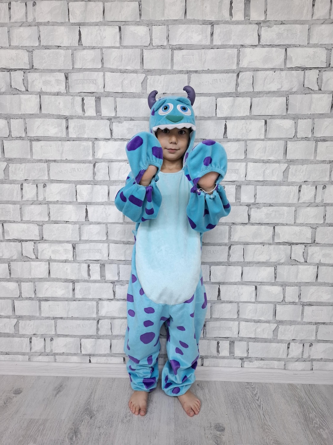 5-7 YEARS Children Kids Sully Costume MONSTER Inc Onesie Carnival ...