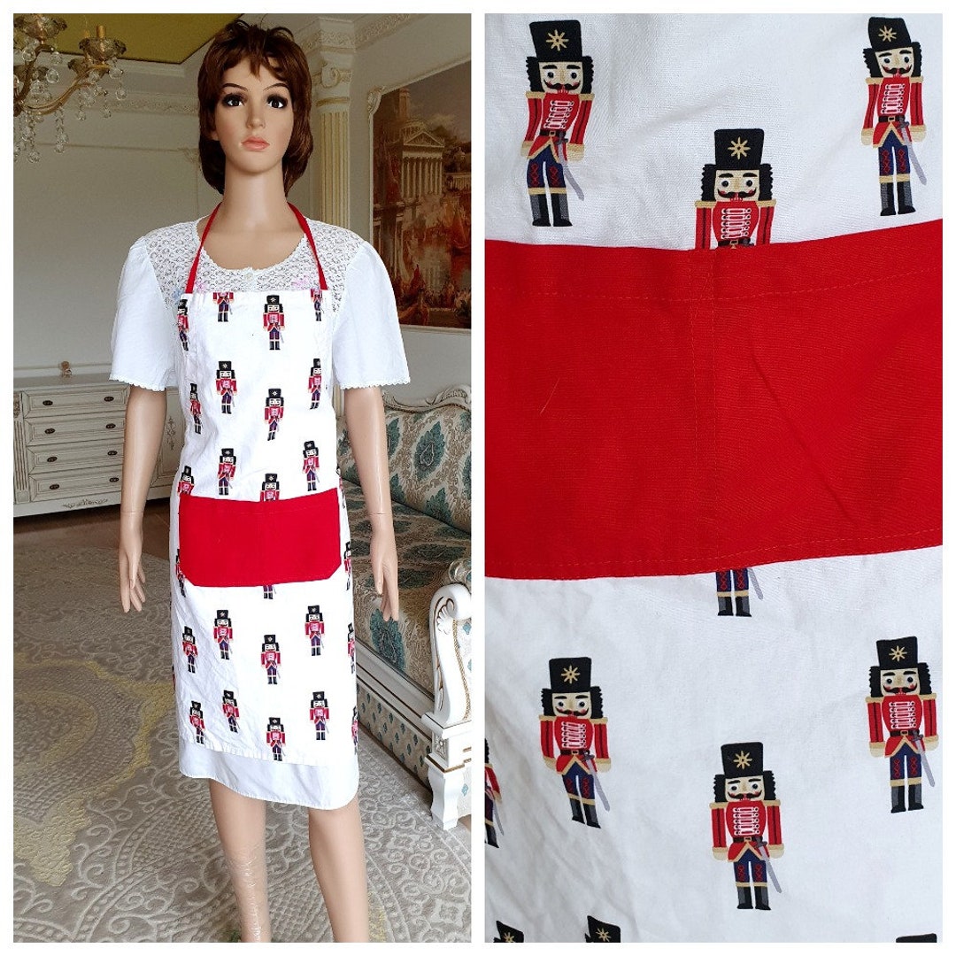 Nutcracker Print Apron French Farmhouse Housewife Christmas Gift Cotton ...