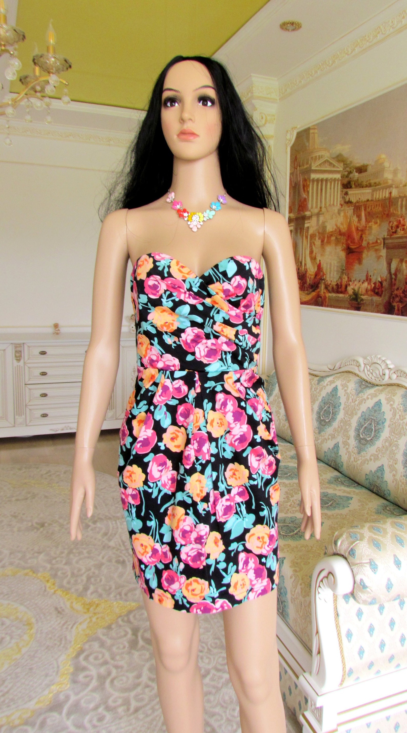 Rose Dress Patterned Dress Floral Dress Summer Dress Women - Etsy