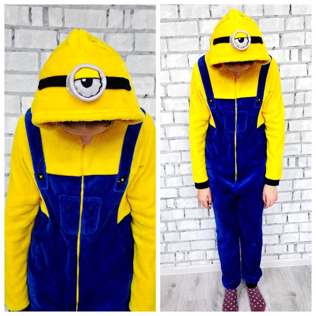 14-15 Years Children Kids Minion Costume Onesie Carnival Halloween ...