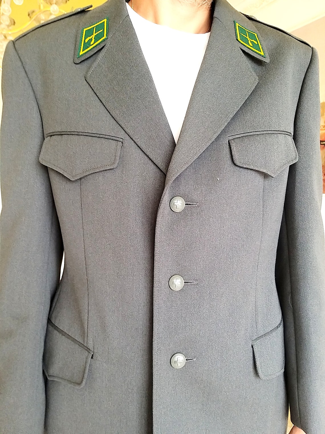 80s Military Clothing Mens Military Jacket L Military Uniform - Etsy