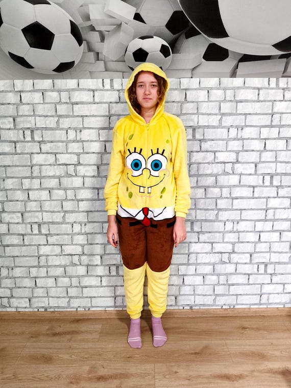 vintage ADULT Cosplay Spongebob Squarepants costume S… - Gem