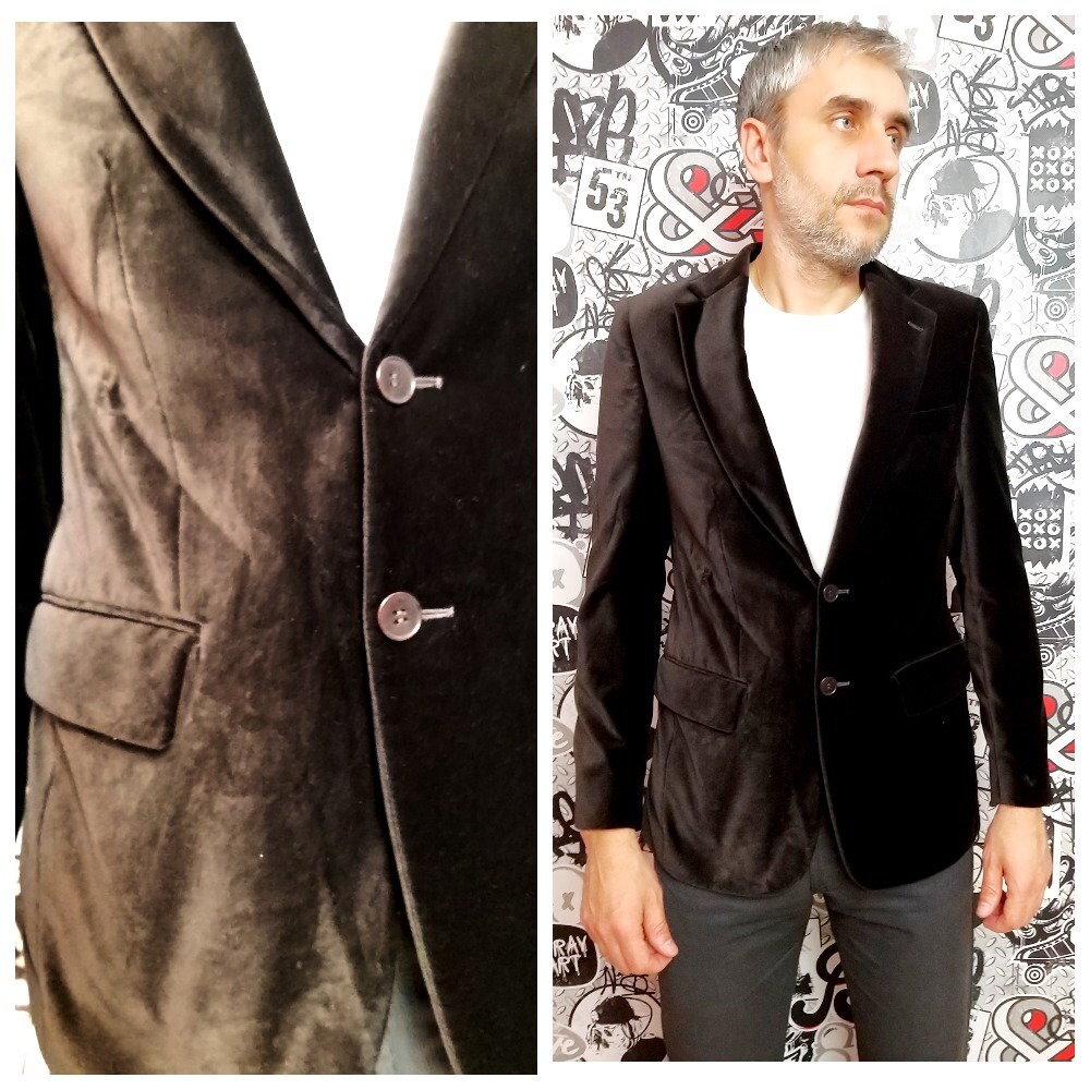 Mens velvet jackets Vintage Mens dark brown velvet blazer | Etsy