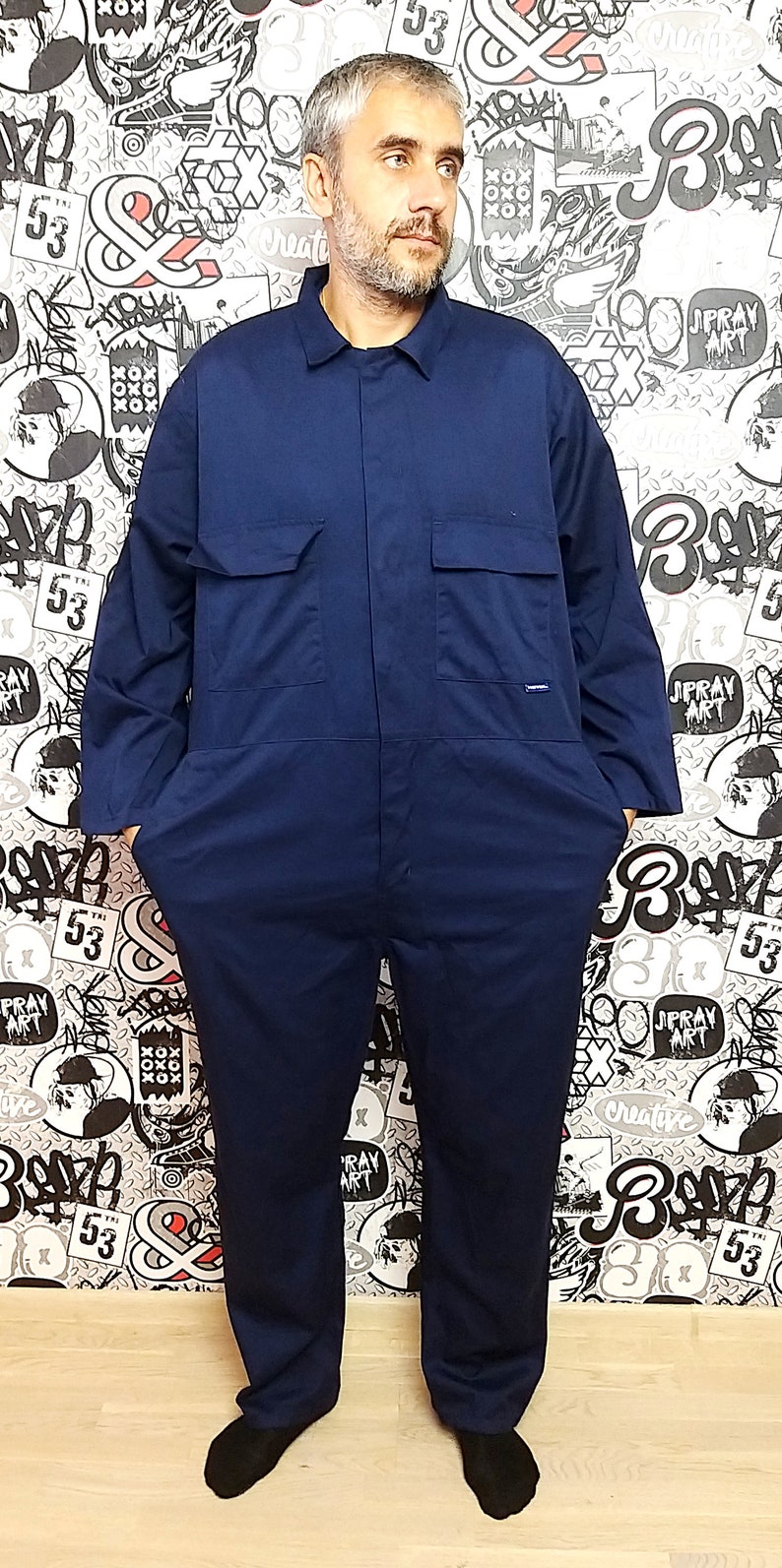 Blue Coveralls Vintage One Piece Blue Jumpsuit Mens Overalls - Etsy