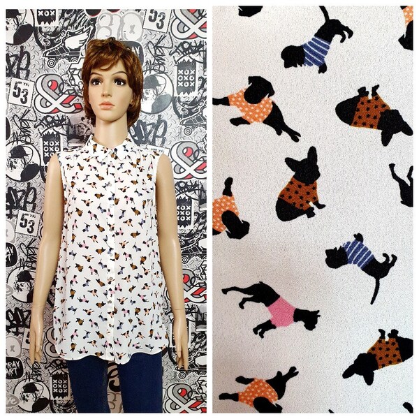 Animal Print Blouse - Etsy