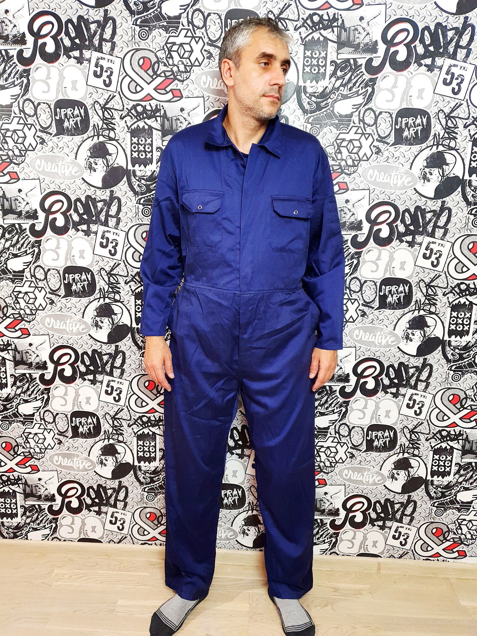 Unisex One Piece Mens Coveralls Vintage Blue Jumpsuit Mens - Etsy