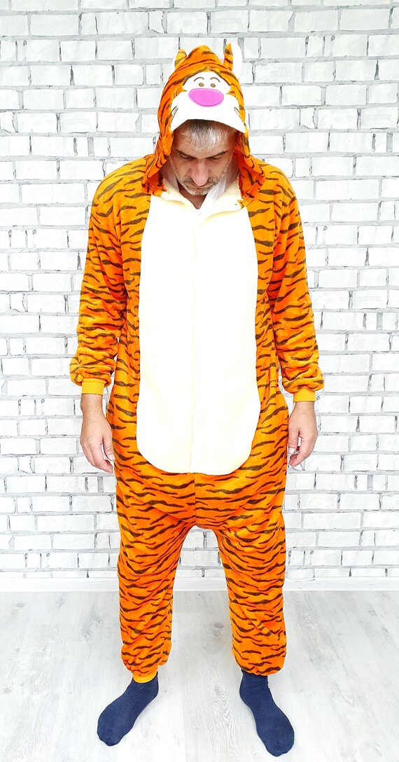 Tigger Costume Tiger Kigurumi Adult Cosplay Tiger Cos… Gem