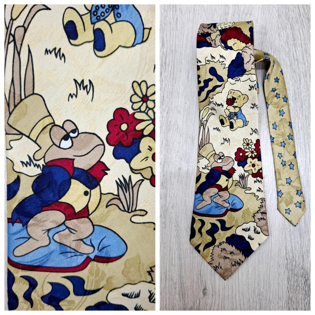 Frog Necktie Gift for Him Mens Tie Mens Necktie Collectible Novelty Tie ...