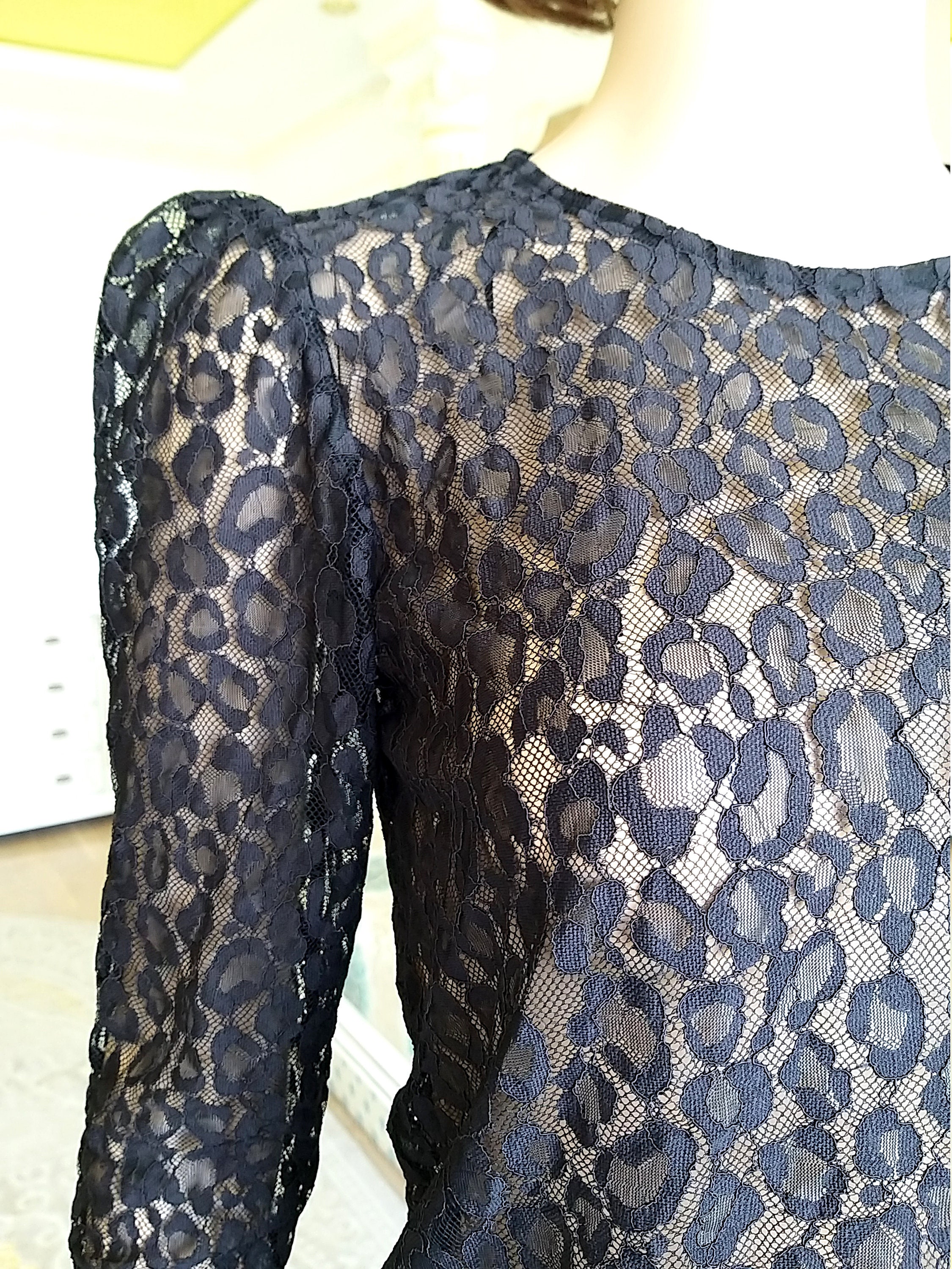 Chemisier transparent noir Chemisier Chemisier Sheer Chemise | Etsy