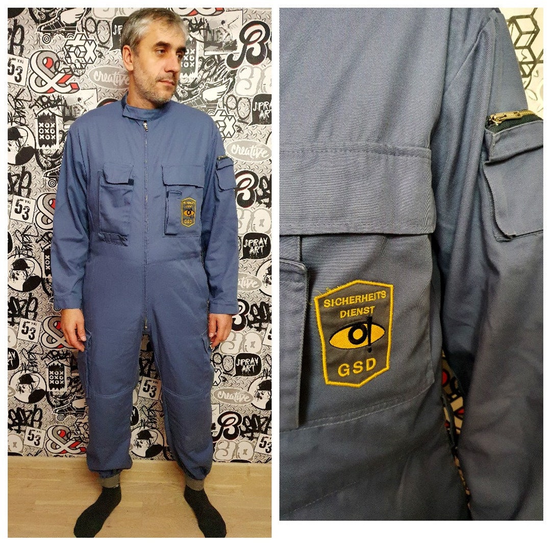 Workwear One Piece Gray Coveralls Vintage Gray Jumpsuit Mens Overalls ...