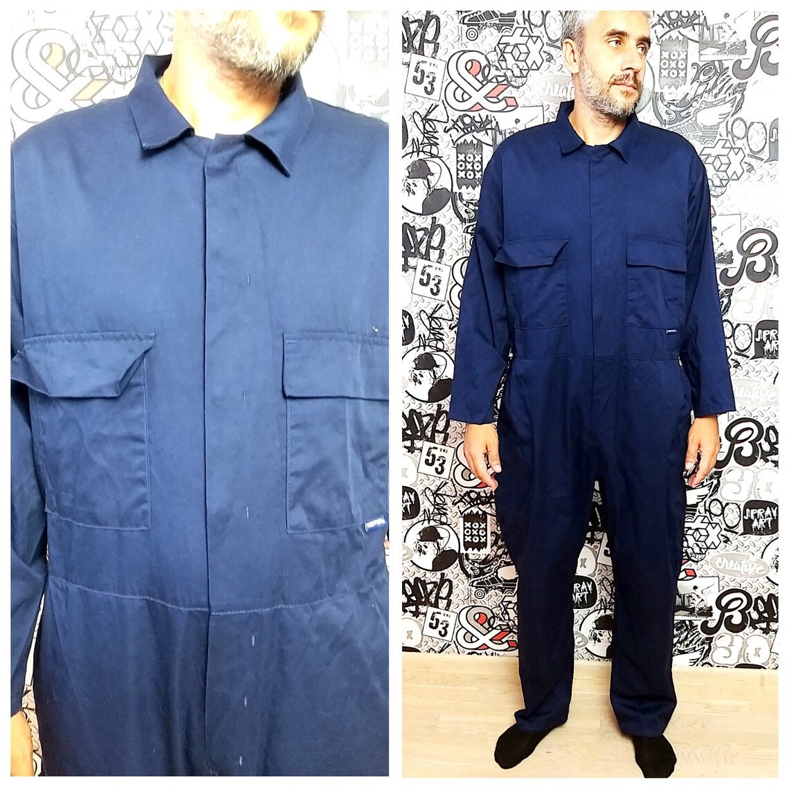 Blue Coveralls Vintage One Piece Blue Jumpsuit Mens Overalls - Etsy