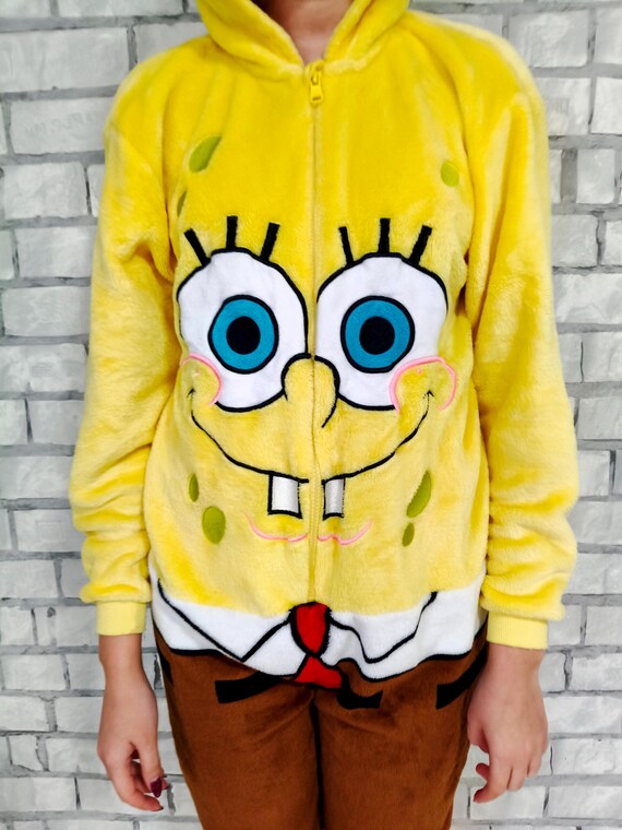 vintage ADULT Cosplay Spongebob Squarepants costume S… - Gem