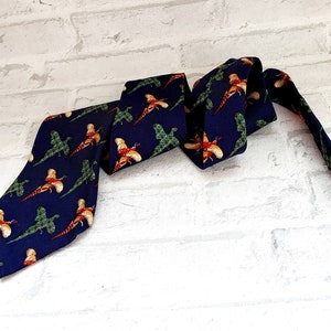 Silk Tie Bird Print Tie Teacher Gift Teacher Tie Collectible Tie ...