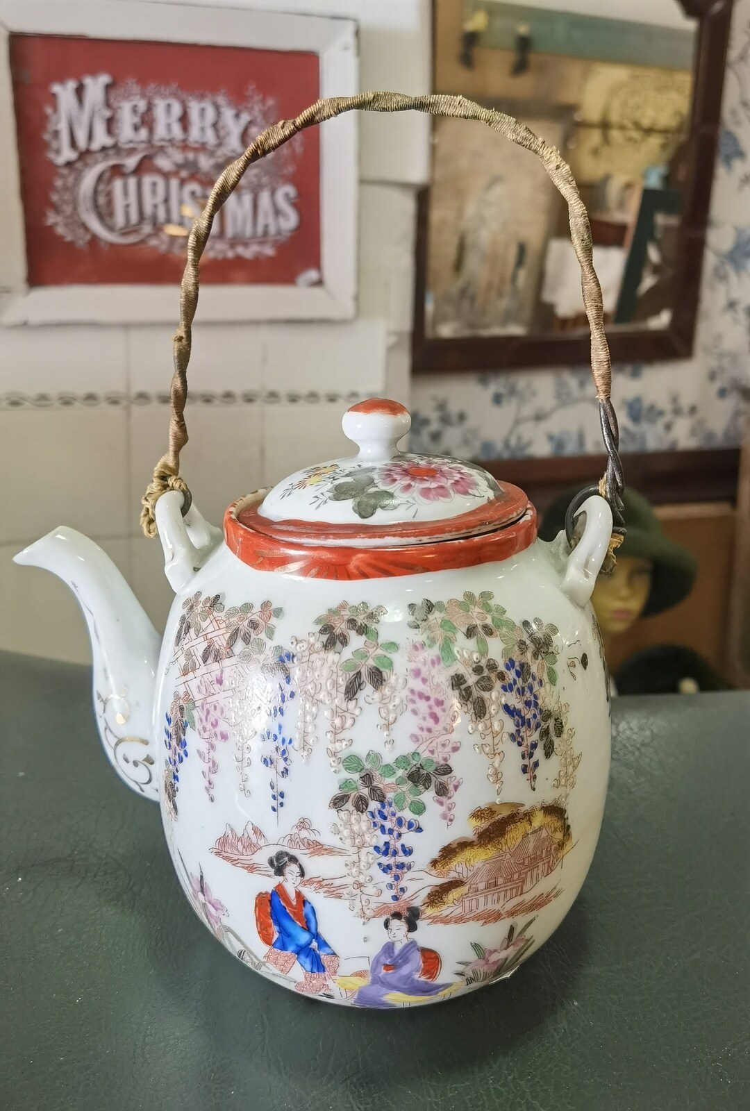 Antique Japanese Geisha Tea Pot Porcelain - Etsy