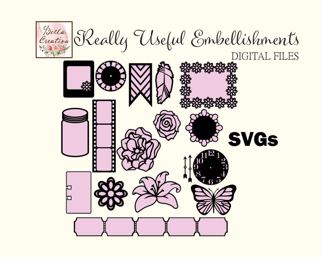 Really Useful Embellishments SVG Files for Electronic Cutting Machines ...