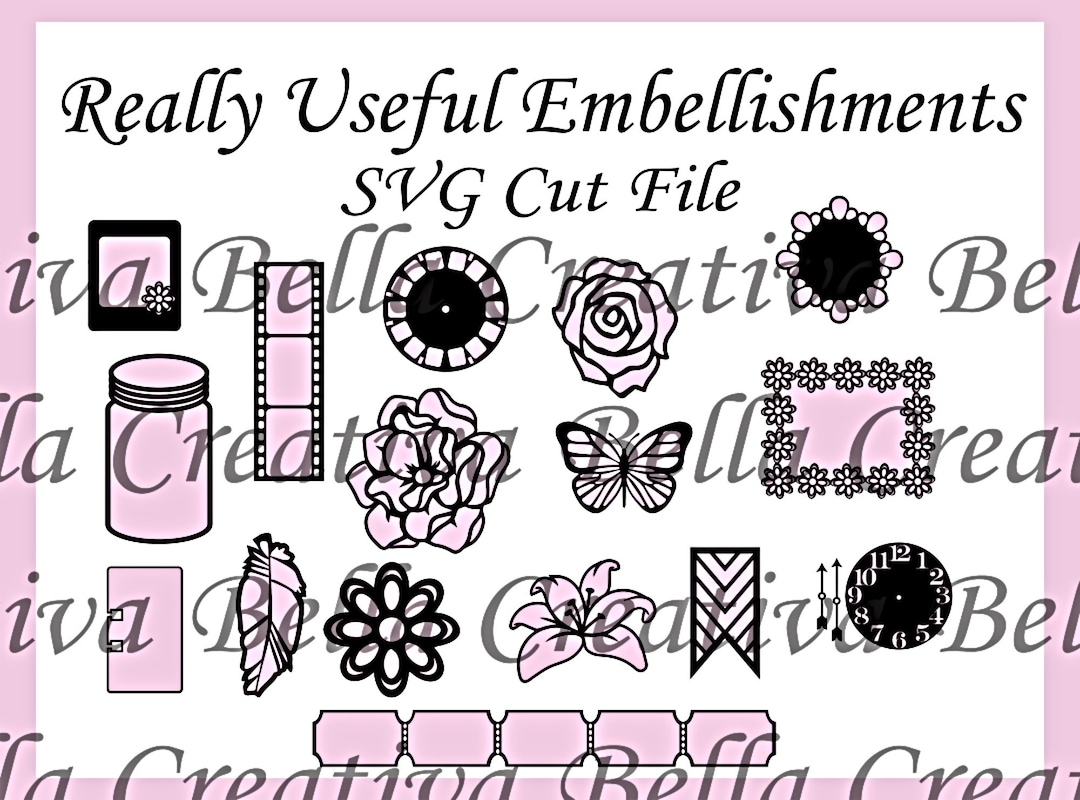 Really Useful Embellishments SVG Files for Electronic - Etsy