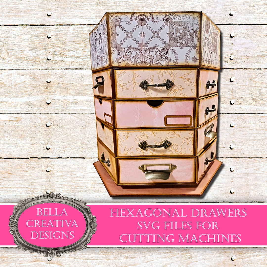 SVG Hexagonal Drawers - Cut Files for Electronic Cutting Machines ...