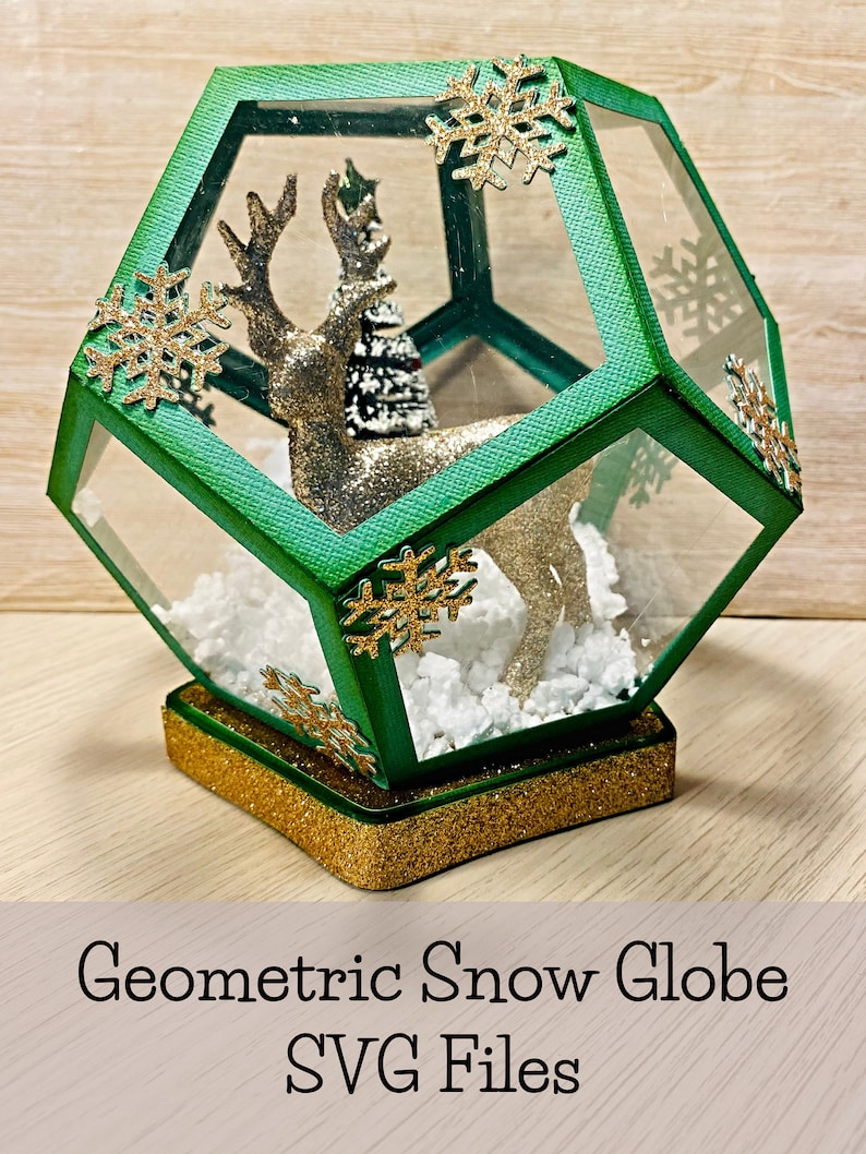 Geometric 3D Snow Globe SVG Cut Files for Electronic Cutting | Etsy