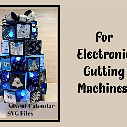 Advent Calendar SVG Cut Files for Electronic Cutting - Etsy UK