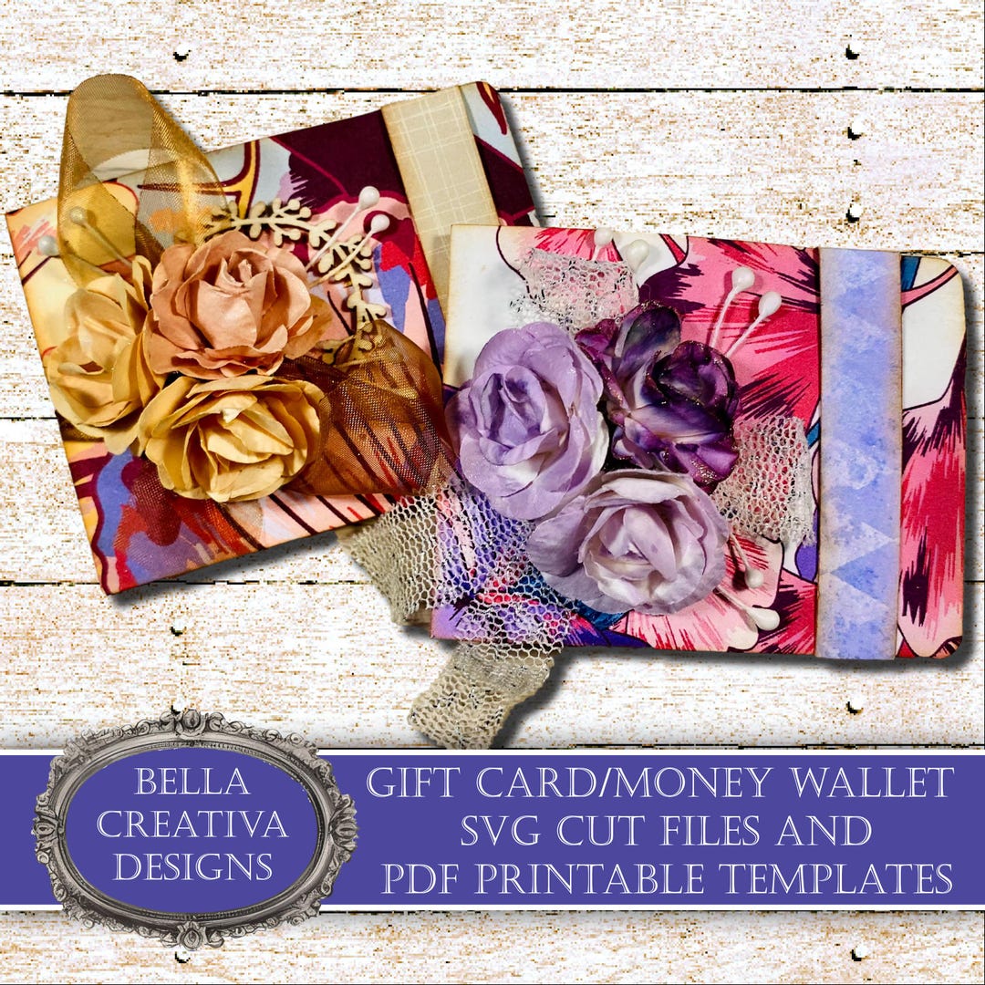 Gift Card & Money Wallet - SVG Files and Printable Templates - Video ...