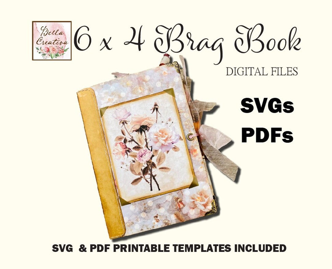 6 X 4 Brag Book Mini Album SVG Files and Printable Templates, PDF ...