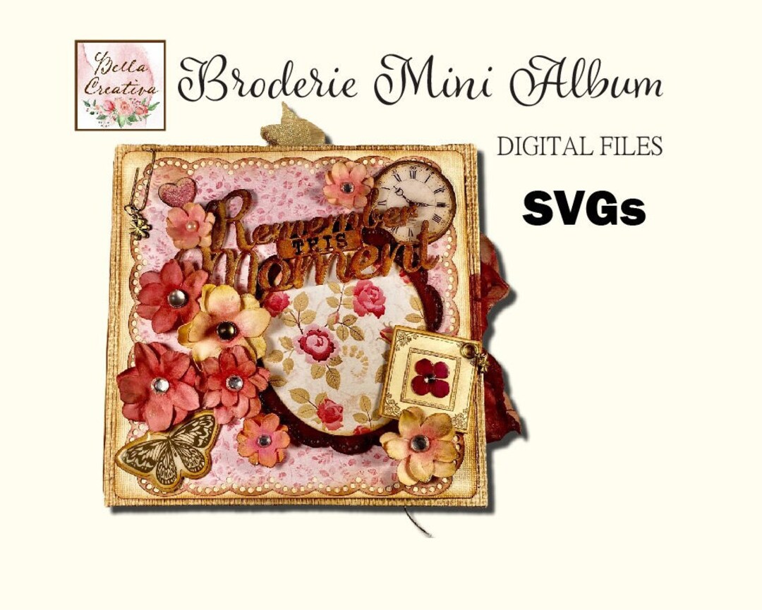Broderie SVG Mini Album Versatile Cutting Files for Creating Your Own ...