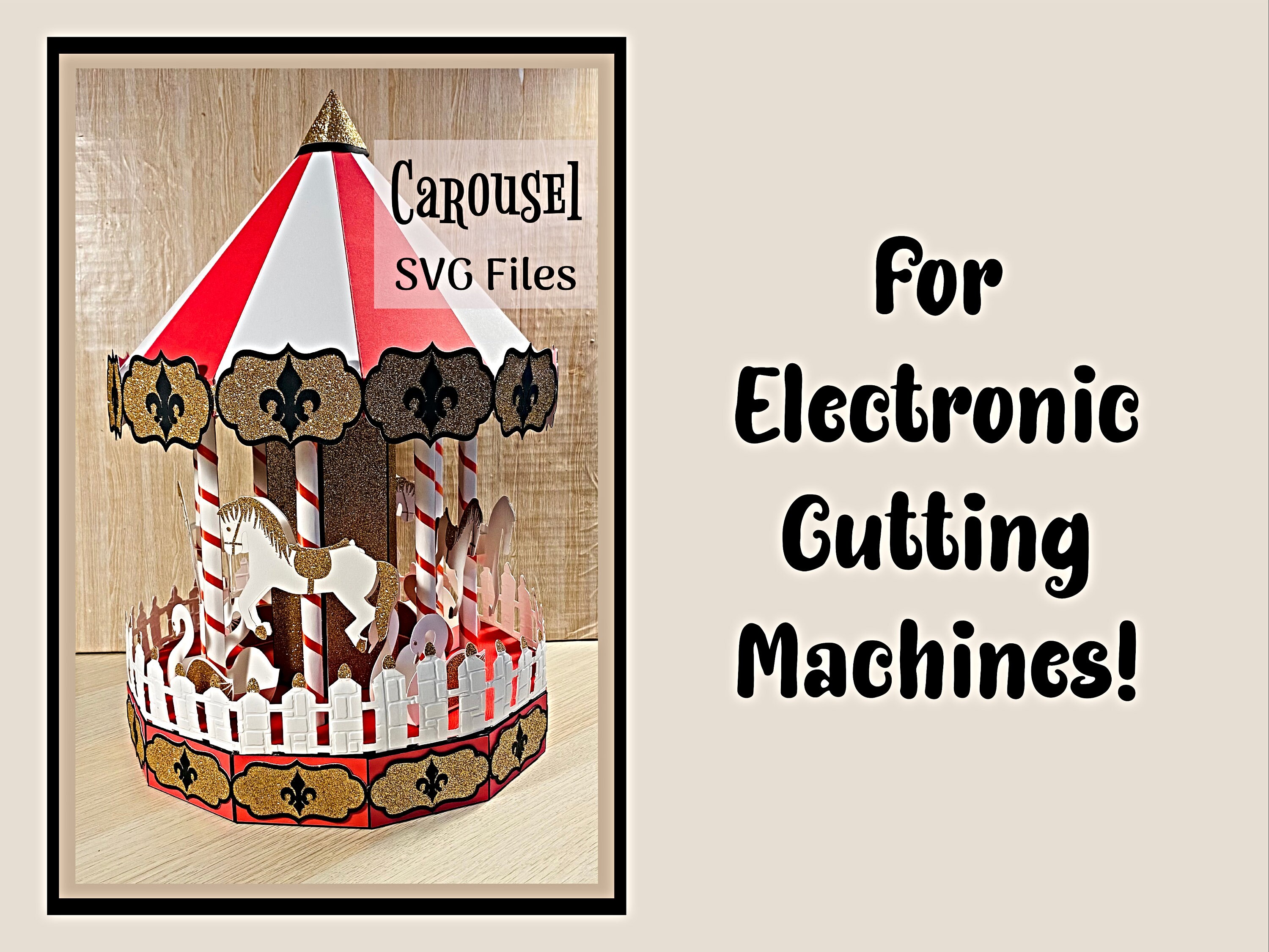SVG Carousel Cut Files for Electronic Cutting Machines | Etsy