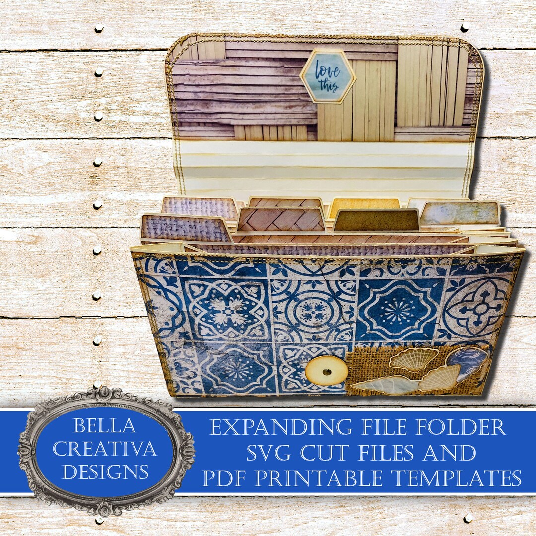 Expandable File Folder & Inserts - SVG Files and Printable Templates ...