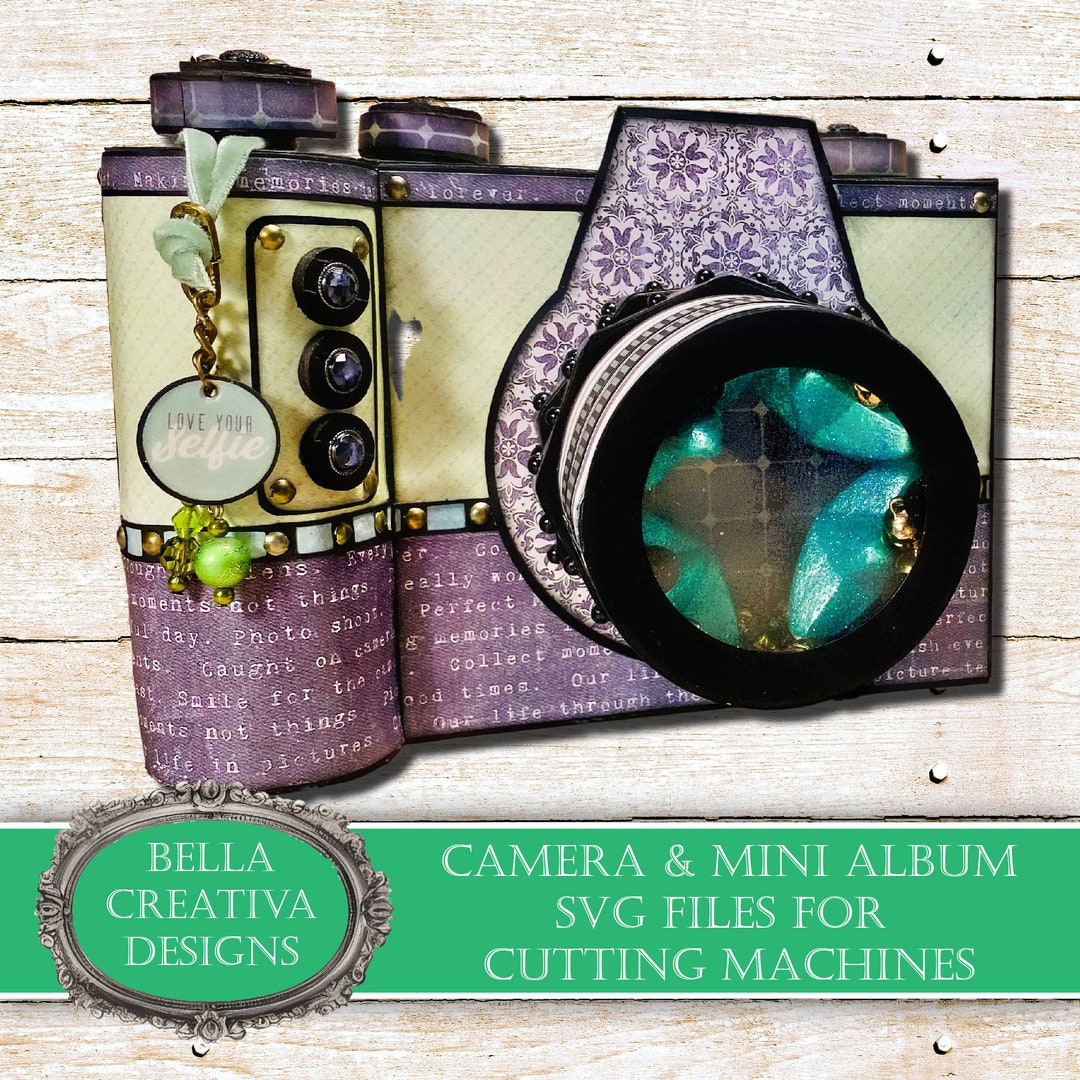 Camera & Mini Album SVG File Cut Files for Electronic Cutting Machines ...
