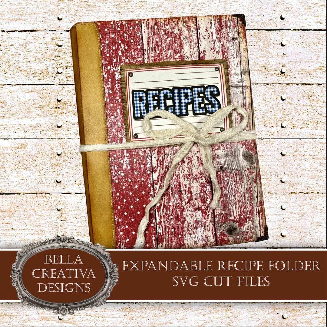 Expandable Recipe Folder - SVG Files, PDF Instructions, Video Tutorials ...