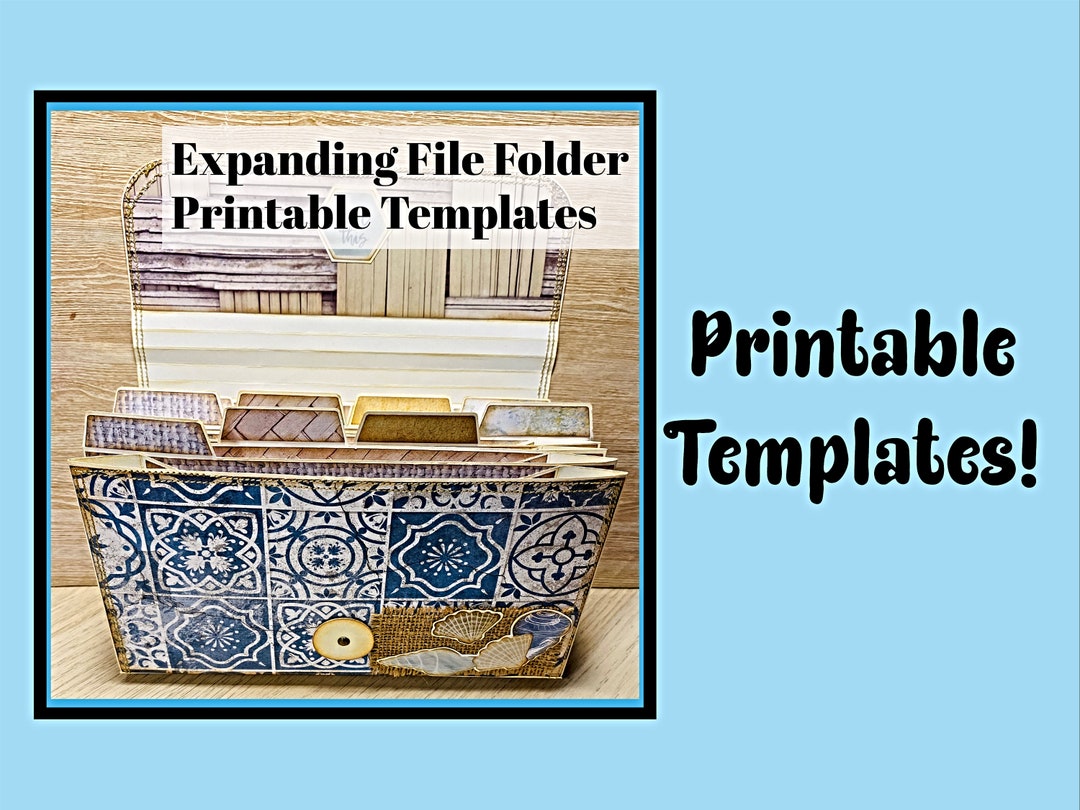 Expandable File Folder Printable Templates Video (Download Now) - Etsy UK