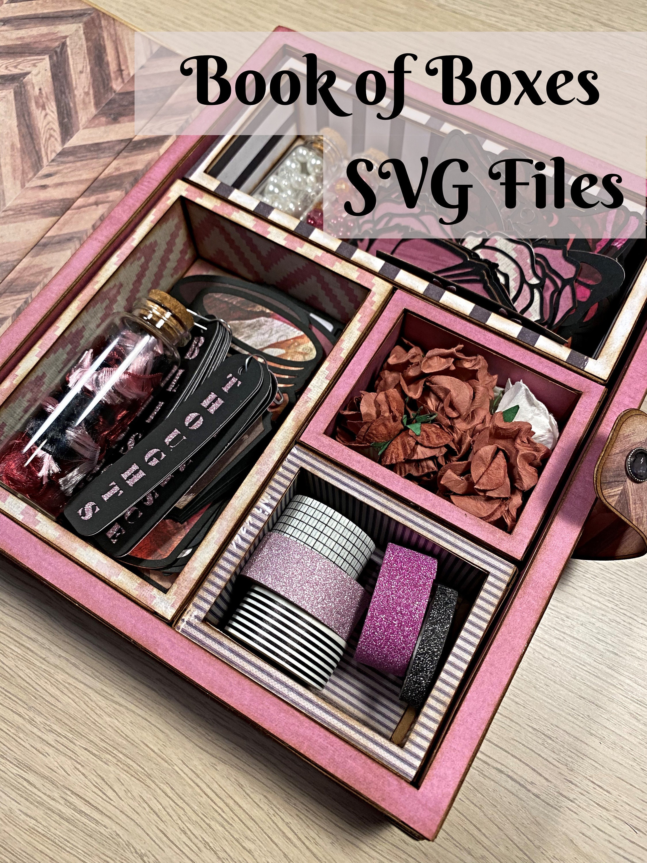 SVG Book of Boxes SVG Cut Files for Electronic Cutting | Etsy