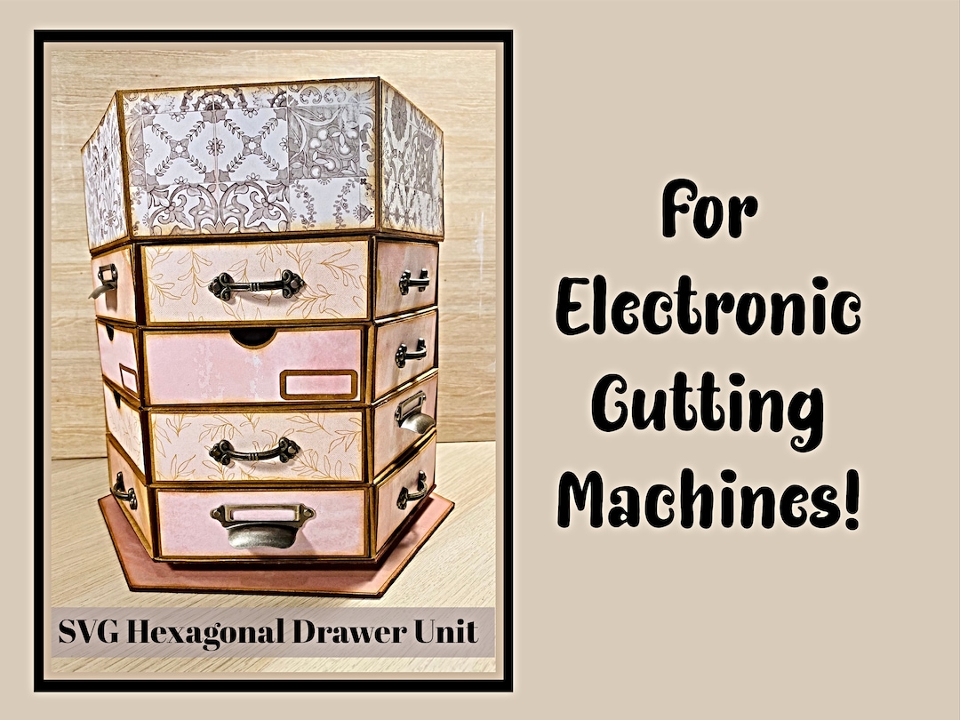 SVG Hexagonal Drawers Cut Files for Electronic Cutting Machines Video ...