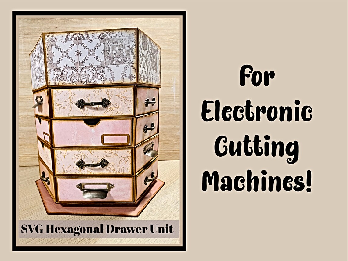 SVG Hexagonal Drawers Cut Files for Electronic Cutting | Etsy