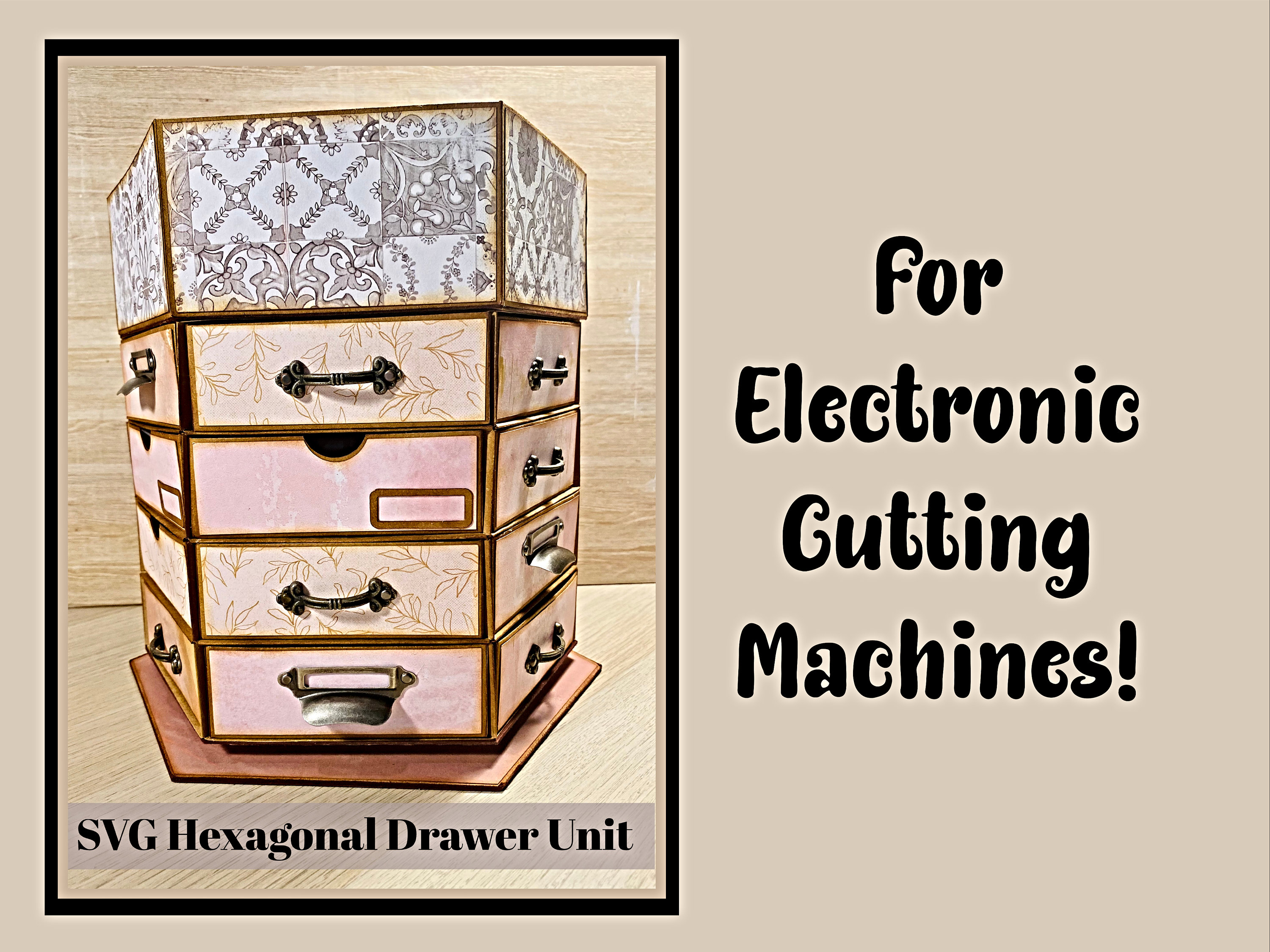 SVG Hexagonal Drawers Cut Files for Electronic Cutting - Etsy