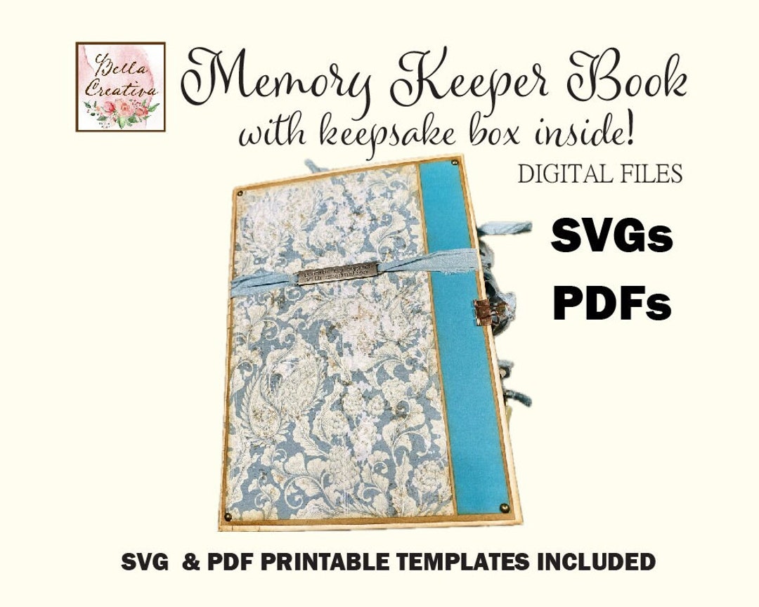 Memory Keeper Book SVG Files and Printable Templates PDF Instructions ...