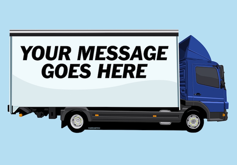 Personalised Truck Lorry HGV Fan Art Greetings Card/birthday Card/new ...