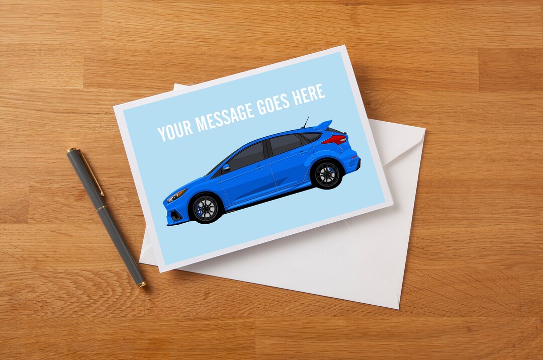 Personalised Ford Focus RS MK3 Fan Art Greetings Card - Etsy