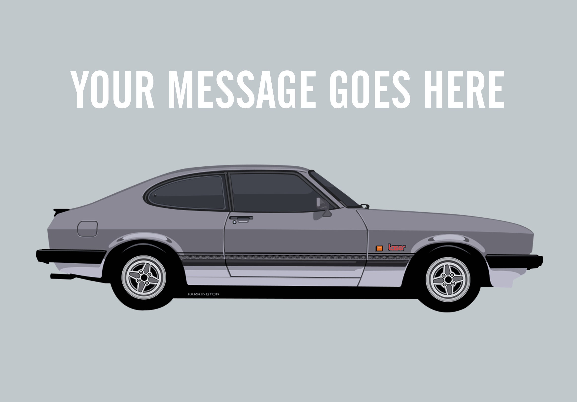 Personalised Capri Laser Fan Art Greetings Card - Etsy UK