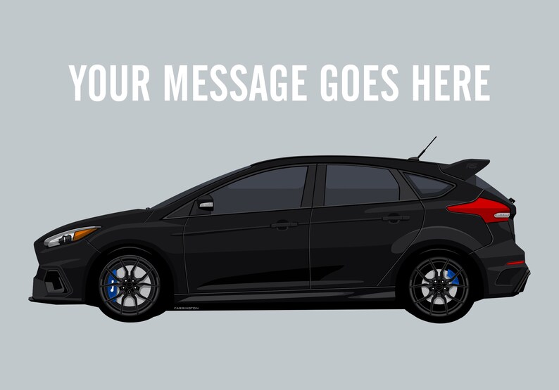 Personalised Ford Focus RS MK3 Fan Art Greetings Card - Etsy