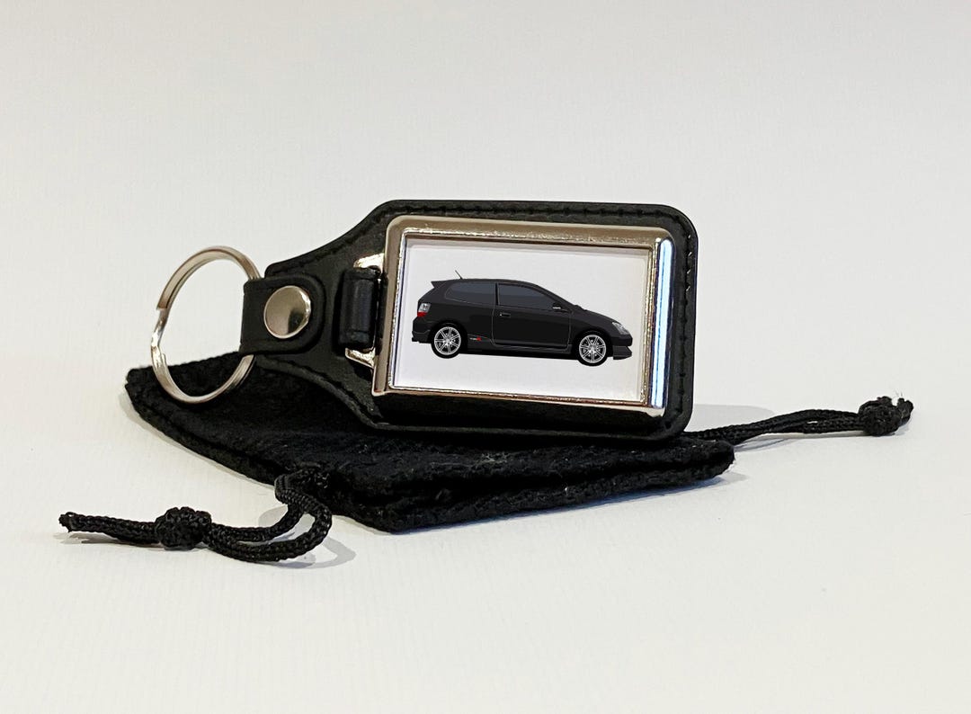 Type R (EP3) Illustration Key Ring, Key Chain, Key Fob, Chrome Metal ...