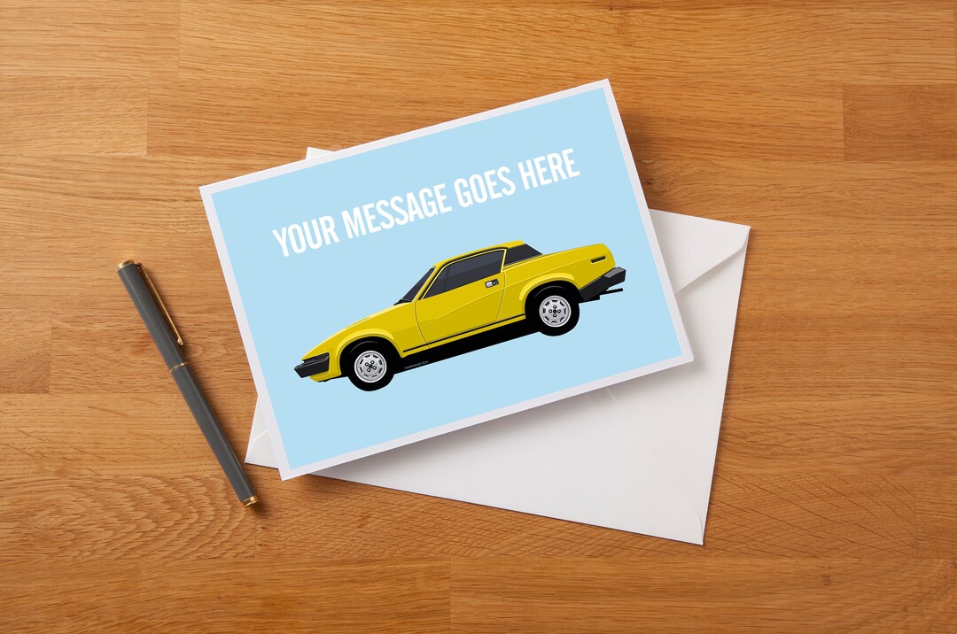 Personalised Triumph TR7 Fan Art Greetings Card, Birthday Card - Etsy UK