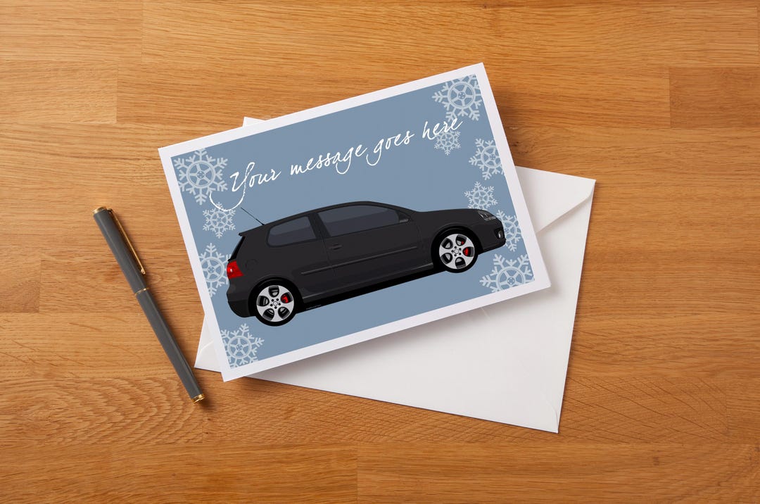 Personalised Hot Hatch GTI MK55 Car Colours Fan Art Christmas Card ...