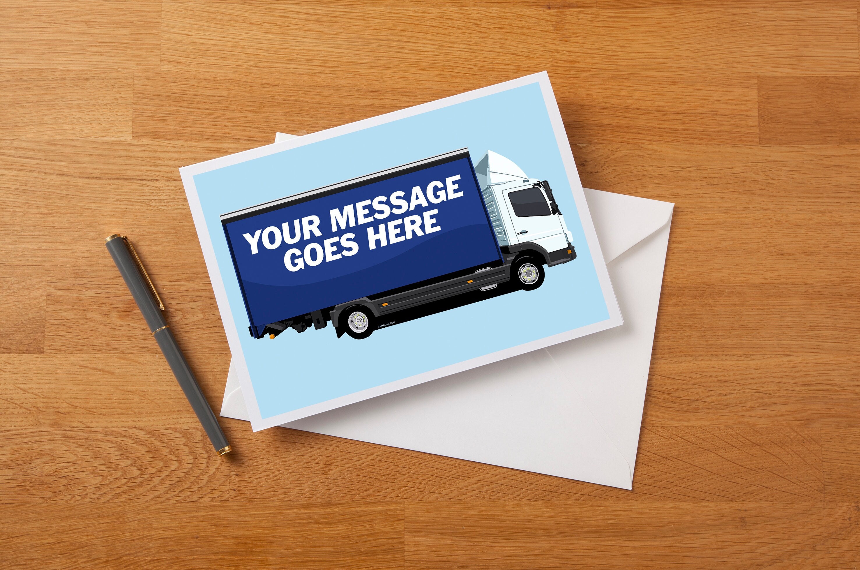 Personalised Truck Lorry HGV Fan Art Greetings Card/birthday Card/new ...